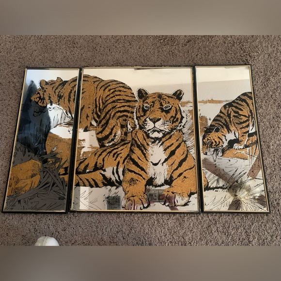 Wall Decor | 3 Piece Tiger Mirror Set | Poshmark